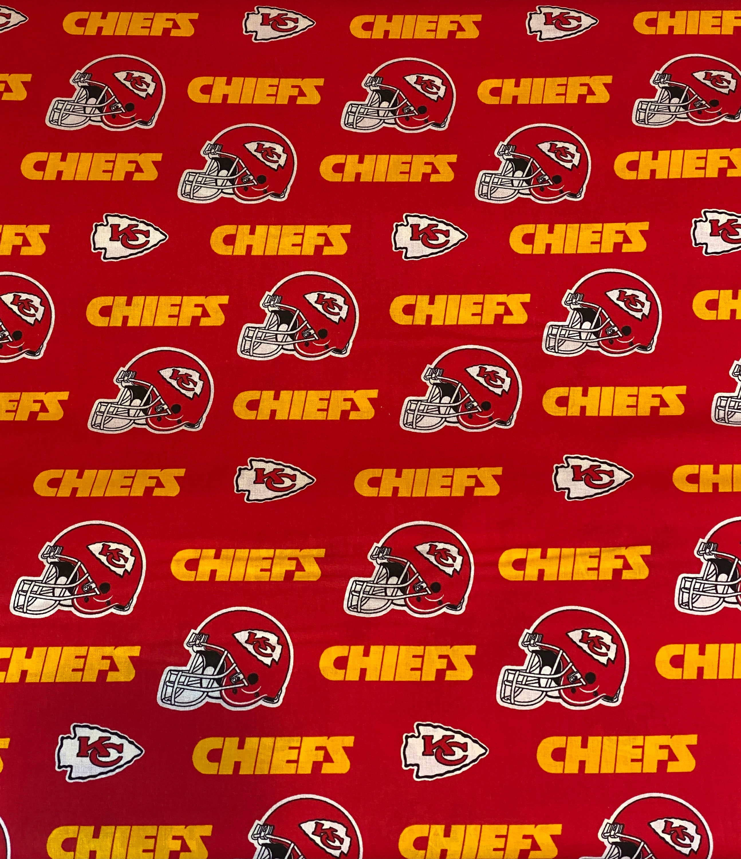 NFL Kansas City Chiefs Cotton Fabric - Etsy