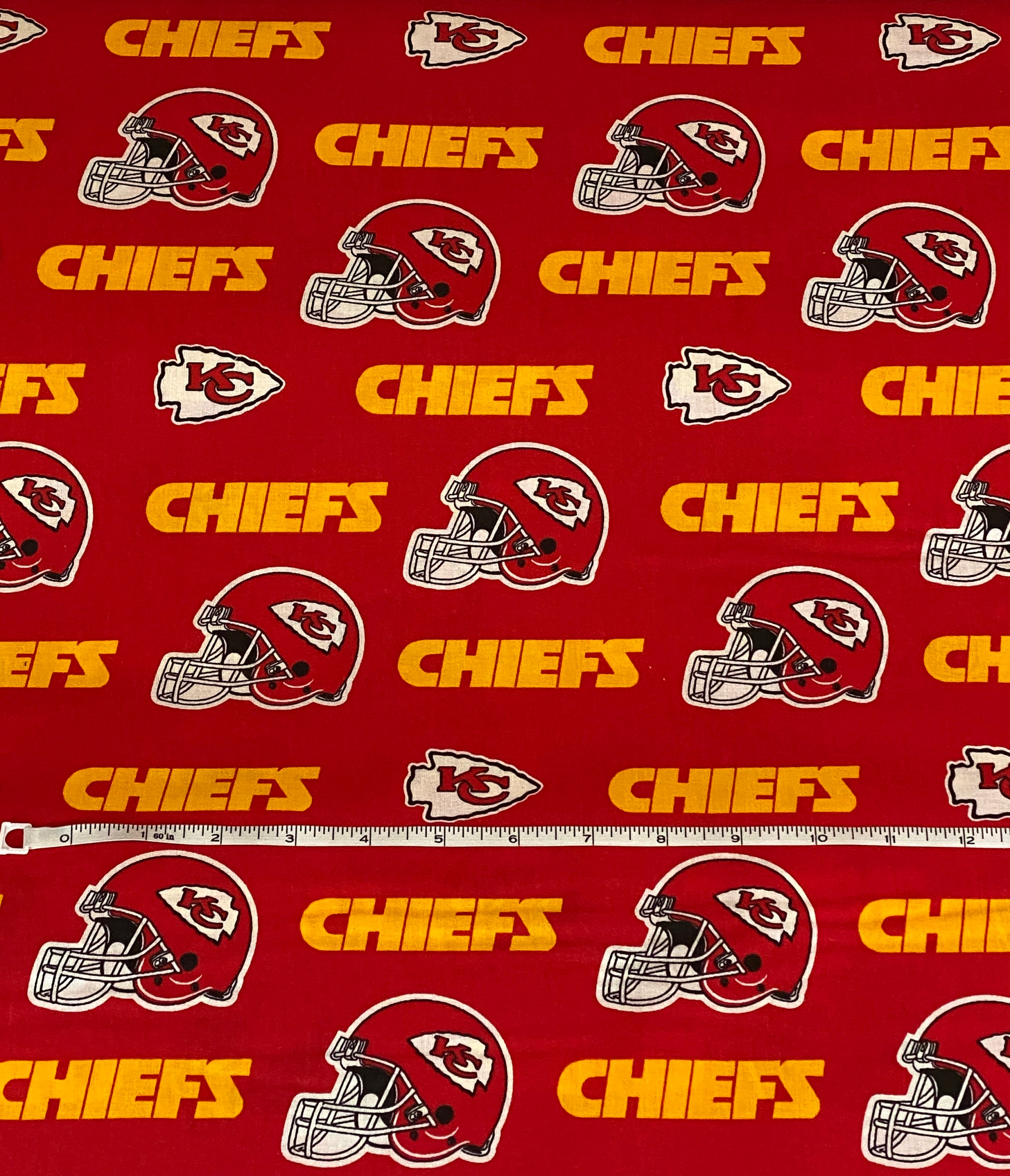 NFL Kansas City Chiefs Cotton Fabric - Etsy UK