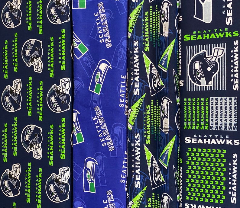 NFL Seattle Seahawks Cotton Fabric - Etsy