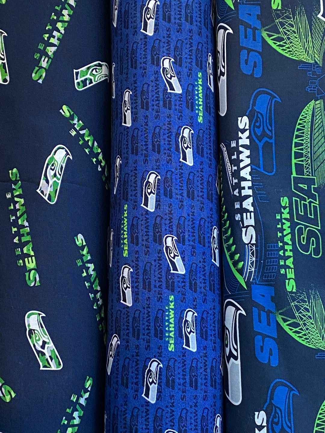 NFL Seattle Seahawks Cotton Fabric - Etsy