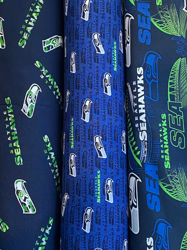 NFL Seattle Seahawks Cotton Fabric - Etsy