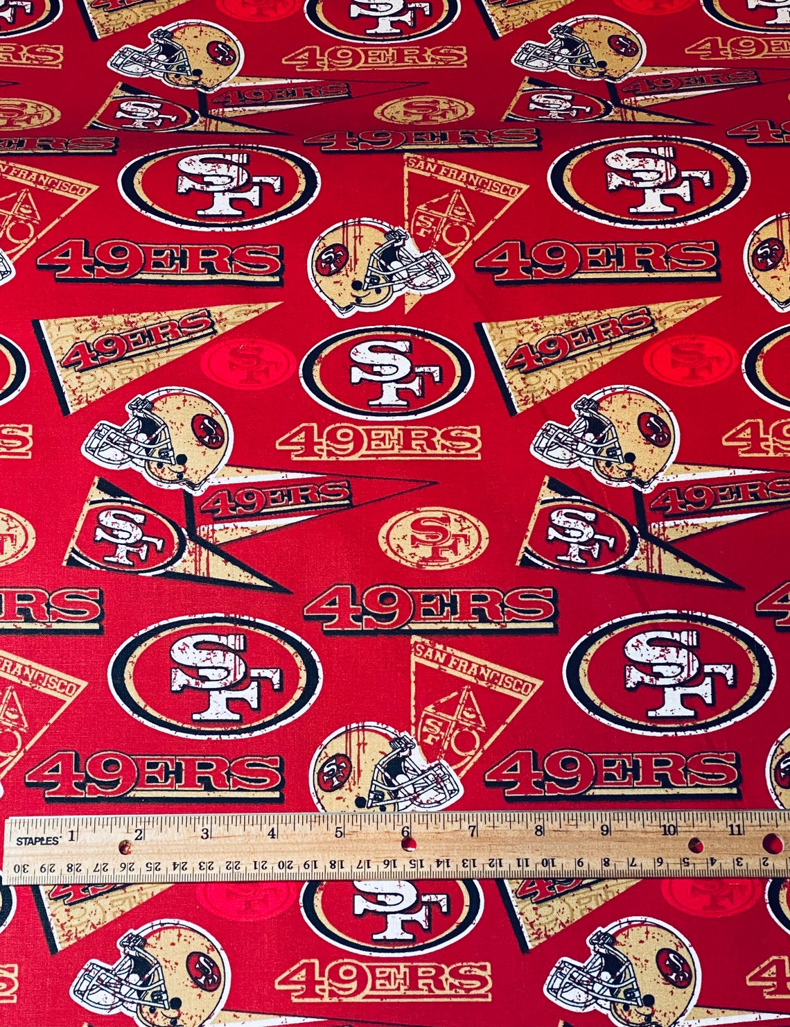 NFL San Francisco 49ers Cotton Fabric | Etsy