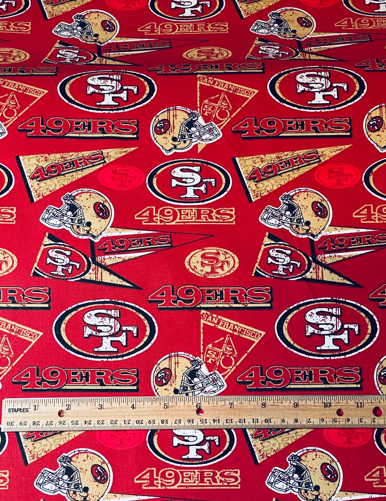 NFL San Francisco 49ers Cotton Fabric - Etsy