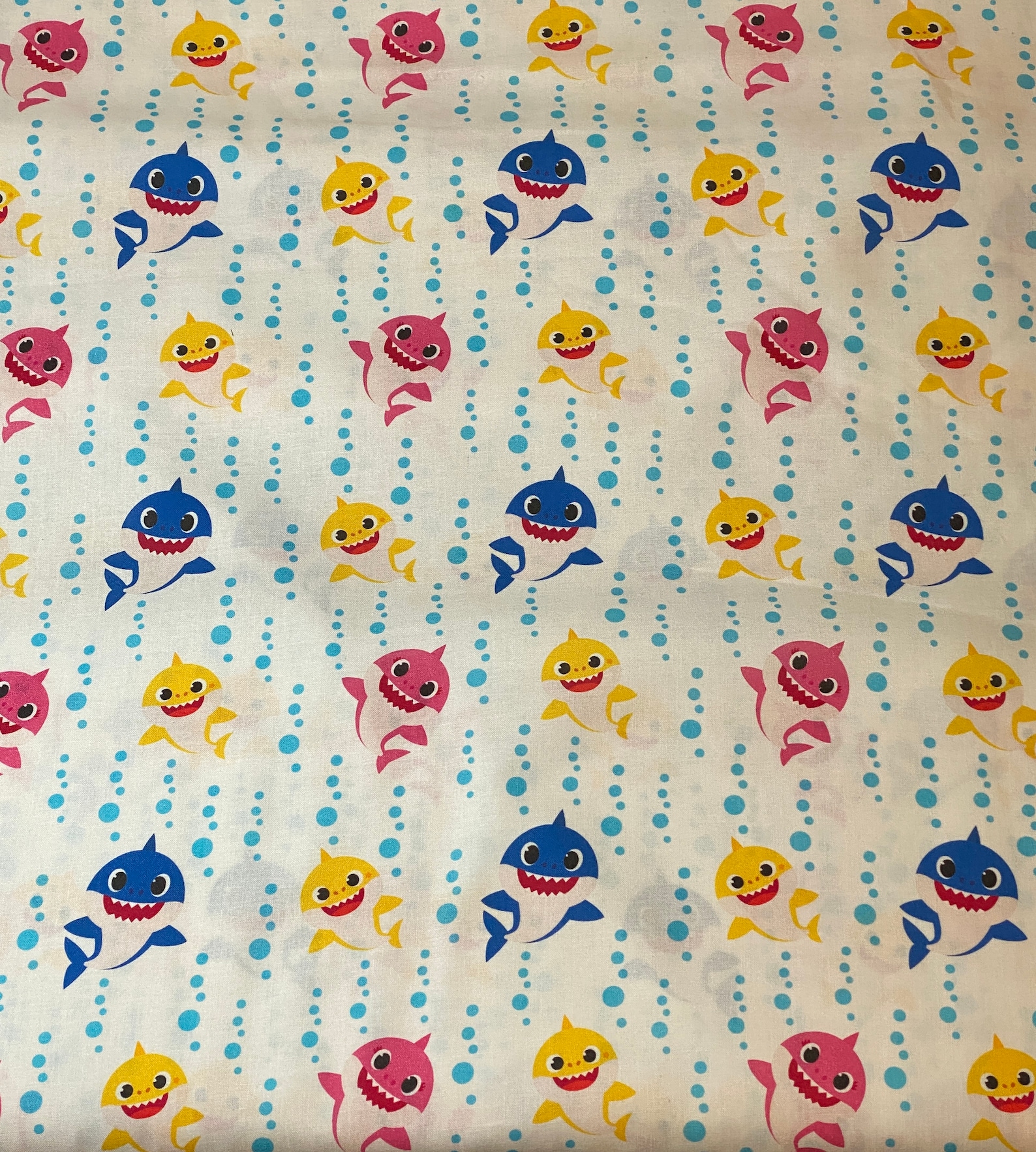 Baby Shark Family Bubble Blast Cotton Fabric - Etsy