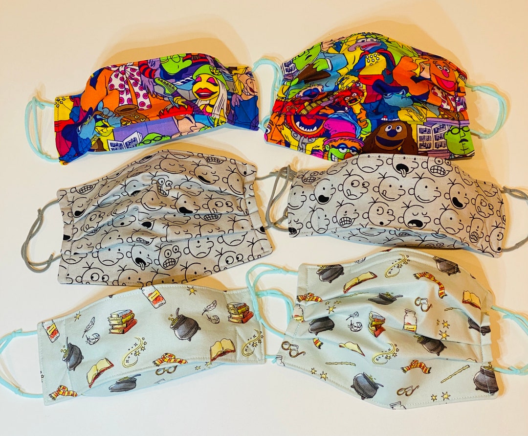 Muppets, Wimpy Kid and Harry Potter 4-layer Face Masks - Etsy