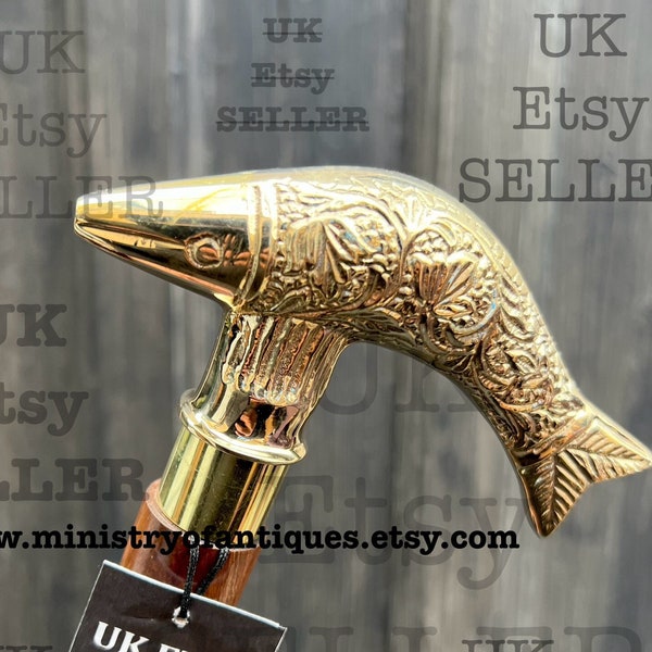 Walking Cane With Fish Handle - Etsy