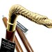 Snake Handle Solid Brass Stylish Hard Wood Folding Walking Stick ...