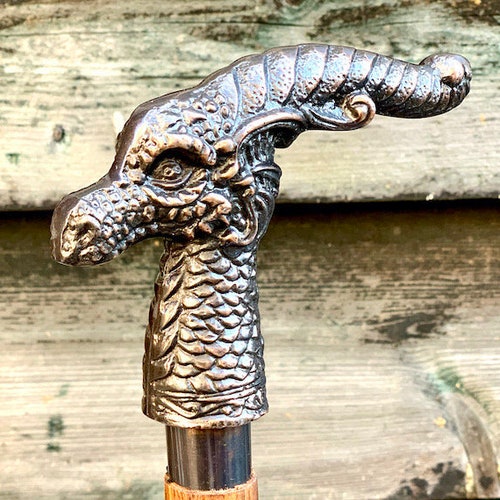 Alien Head Designer Antique Style Handle Wooden Walking Stick - Etsy