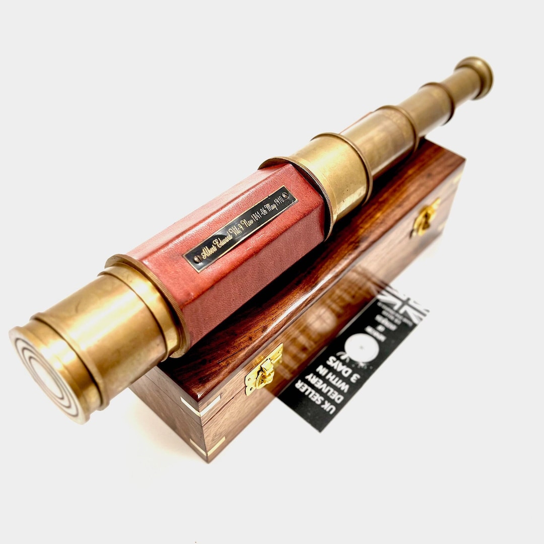 Antique Victorian Personalised Telescope Antique 20" Hand Extending ...