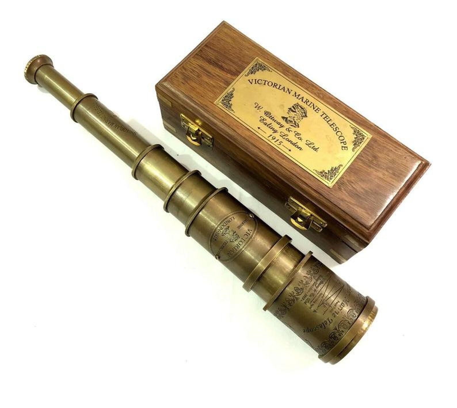 Vintage Brass Telescope Antique 20 Inch Hand Extending Naval | Etsy