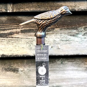 Nature-inspired Handcrafted Bird Handle Walking Stick- Elegant Sturdy ...
