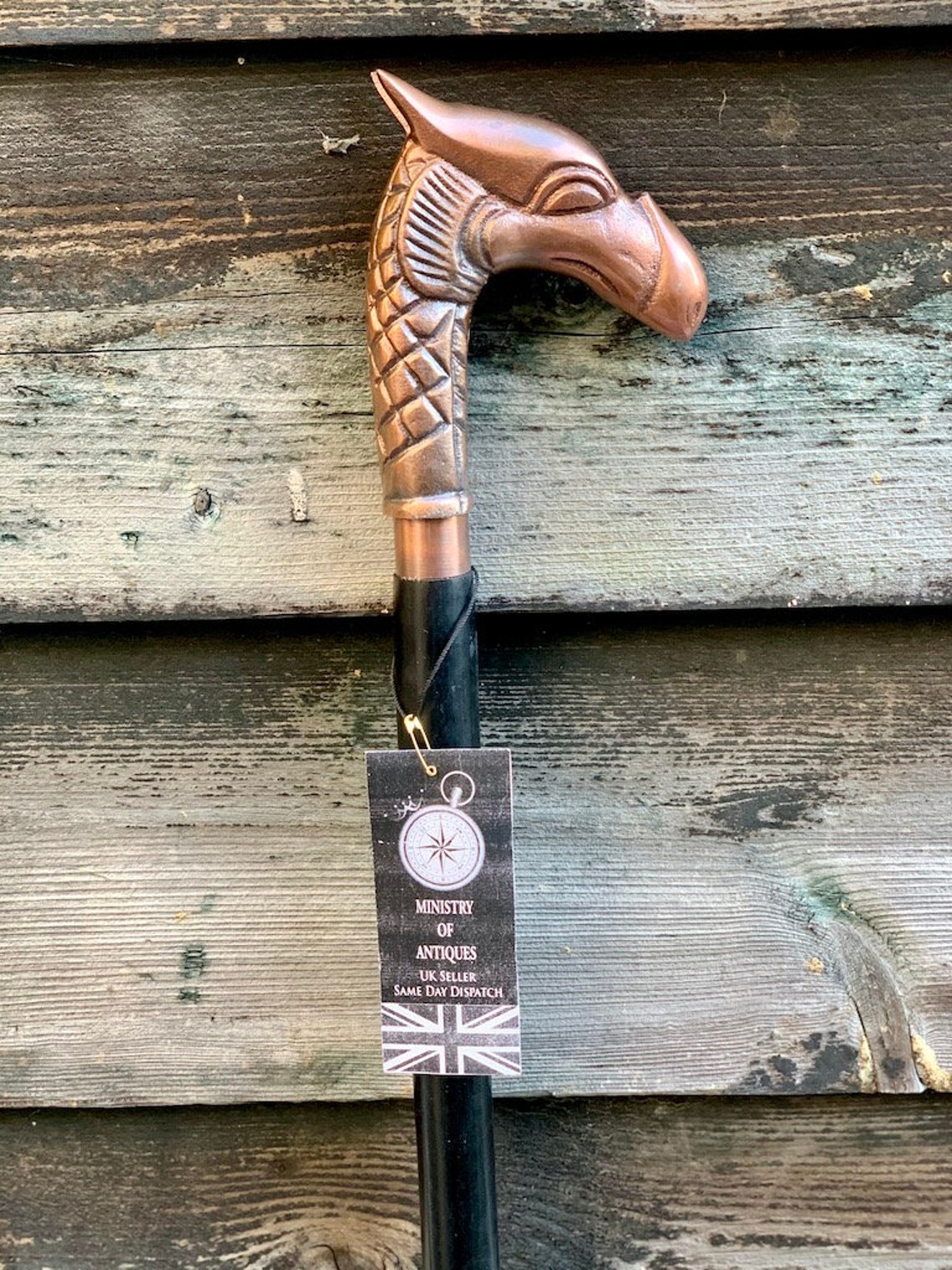 Dragon Head Designer Antique Style Handle Wooden Walking Stick | Etsy