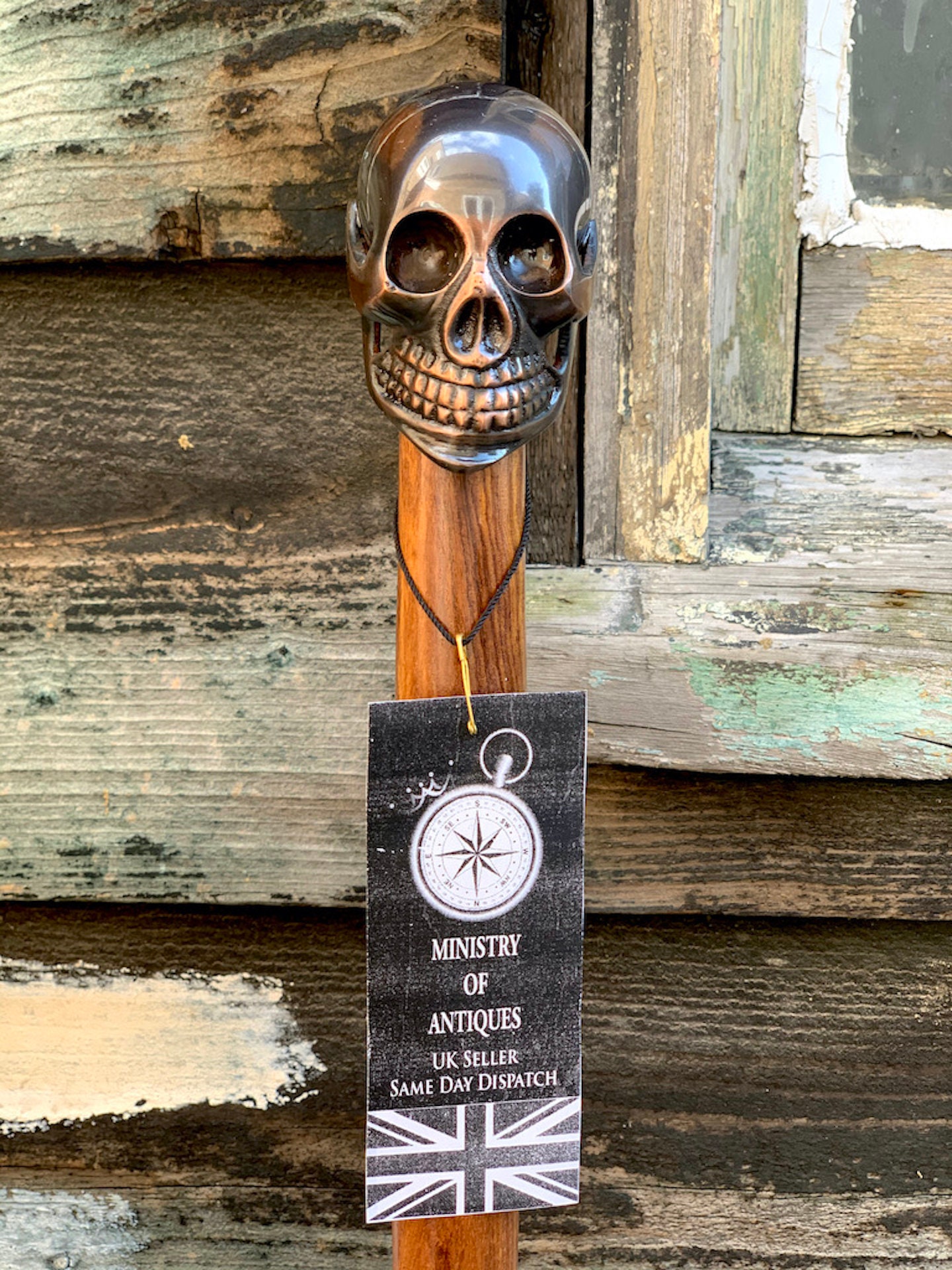 Skull Handle Walking Cane Fashionable Walking Stick Hand Made Wooden ...