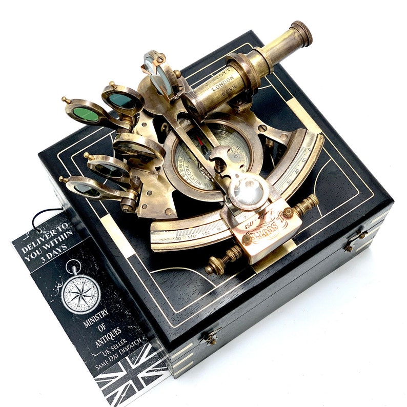 Antique Maritime Nautical Compass Sextant Vintage Marine Astrolabe Ship ...