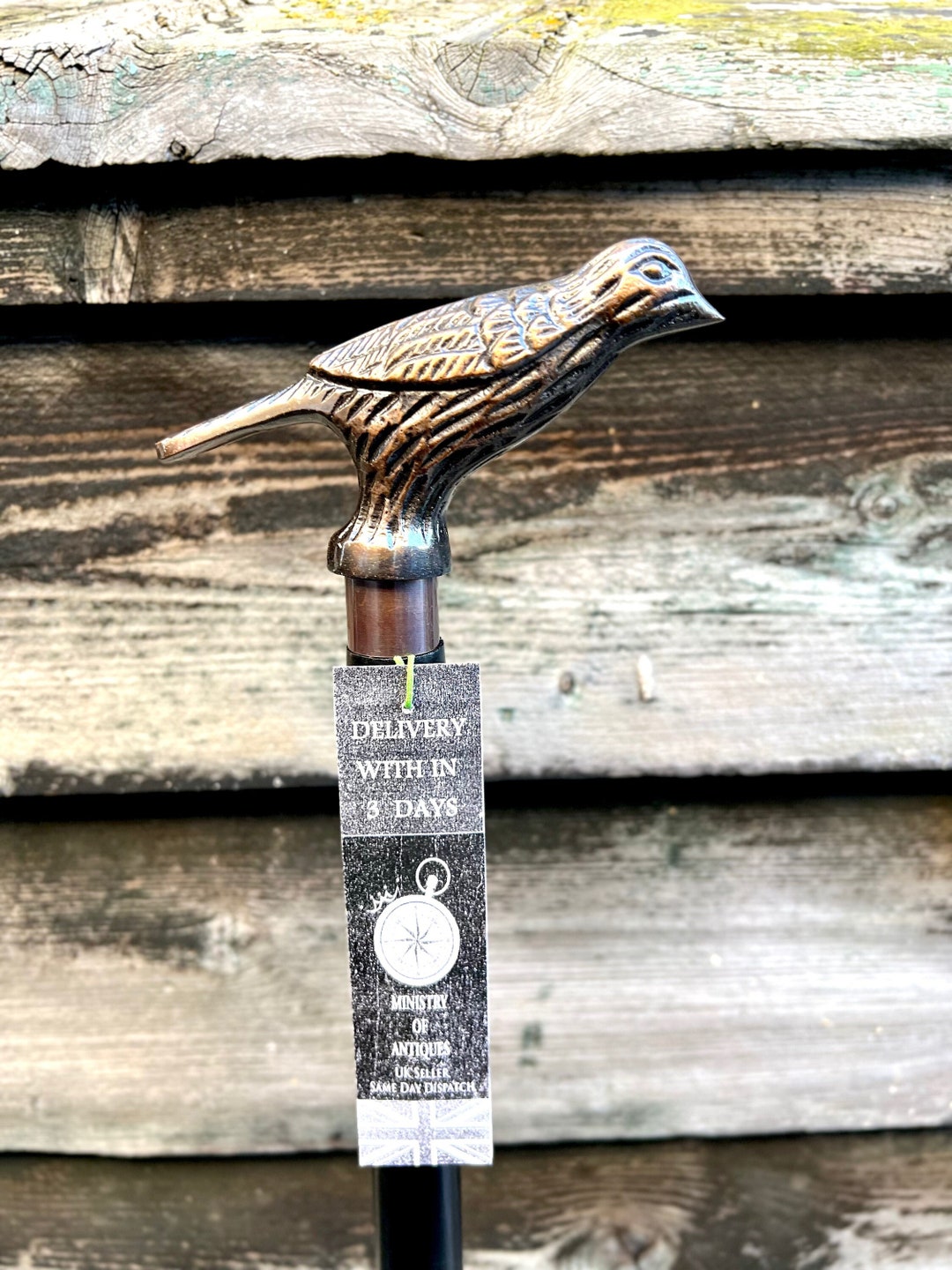 Nature-inspired Handcrafted Bird Handle Walking Stick- Elegant Sturdy ...