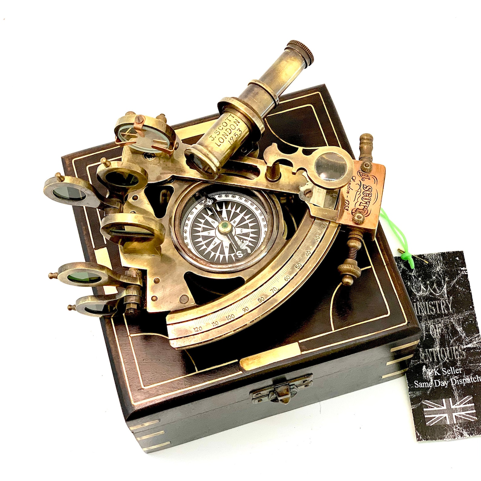Antique Maritime Nautical Compass Sextant Vintage Marine Etsy