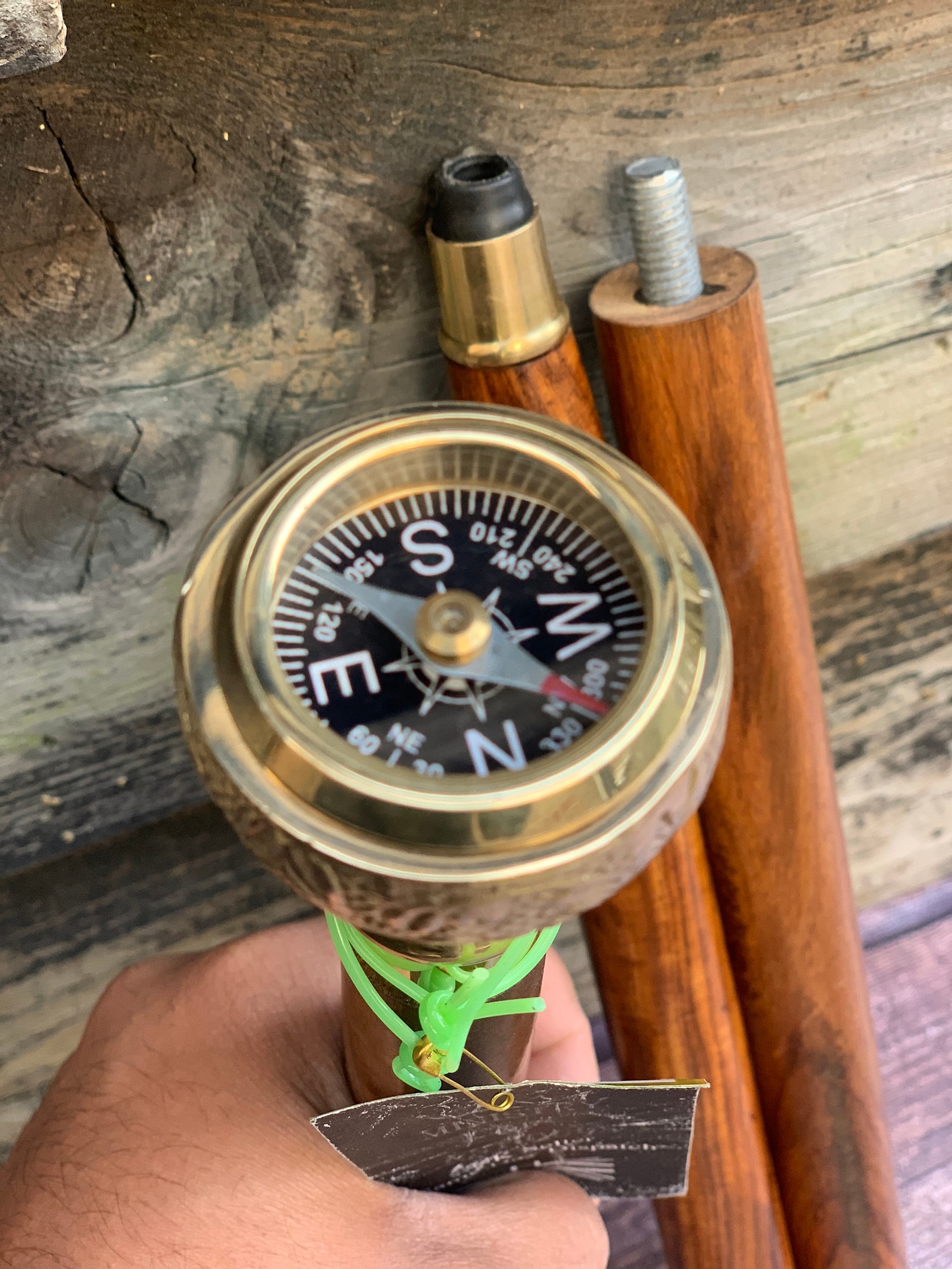 Compass Handle Walking Cane Royal Engineers Walking Stick Etsy