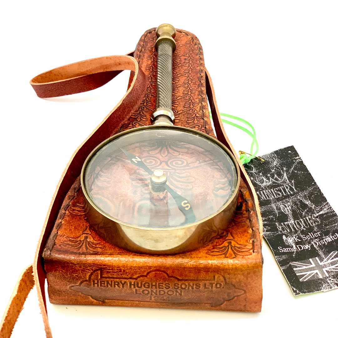 Henry Hughes & Sons Magnifying Glass Vintage Brass Handheld Magnifying ...