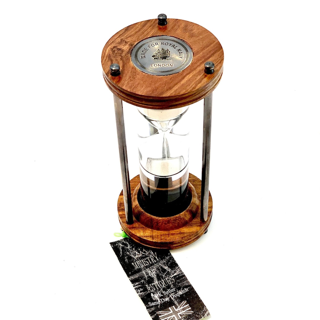 Vintage Floating Sand Timer Liquid Antique Solid Brass Ship Maritime ...