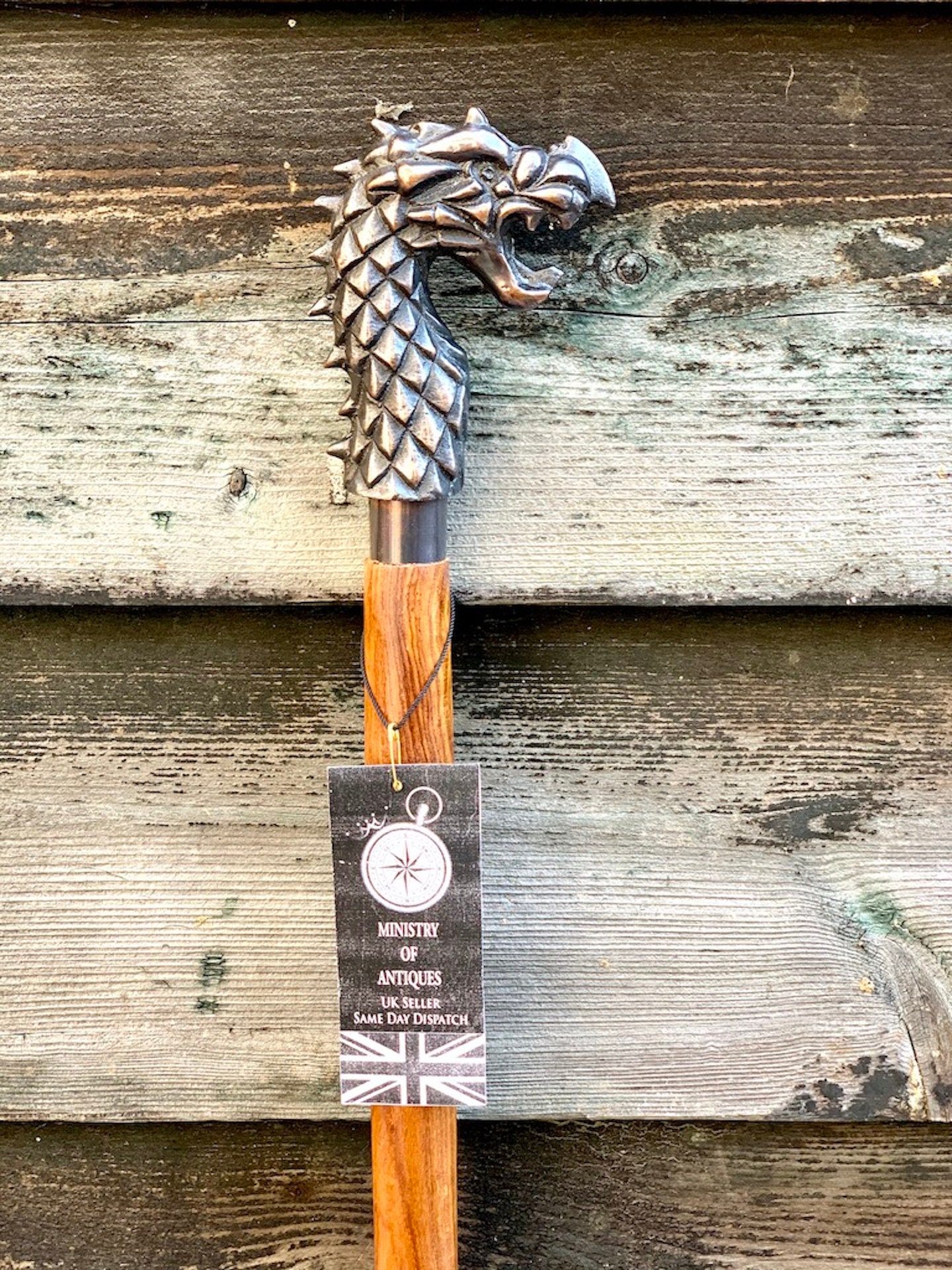 Dragon Head Designer Antique Style Handle Wooden Walking Stick | Etsy