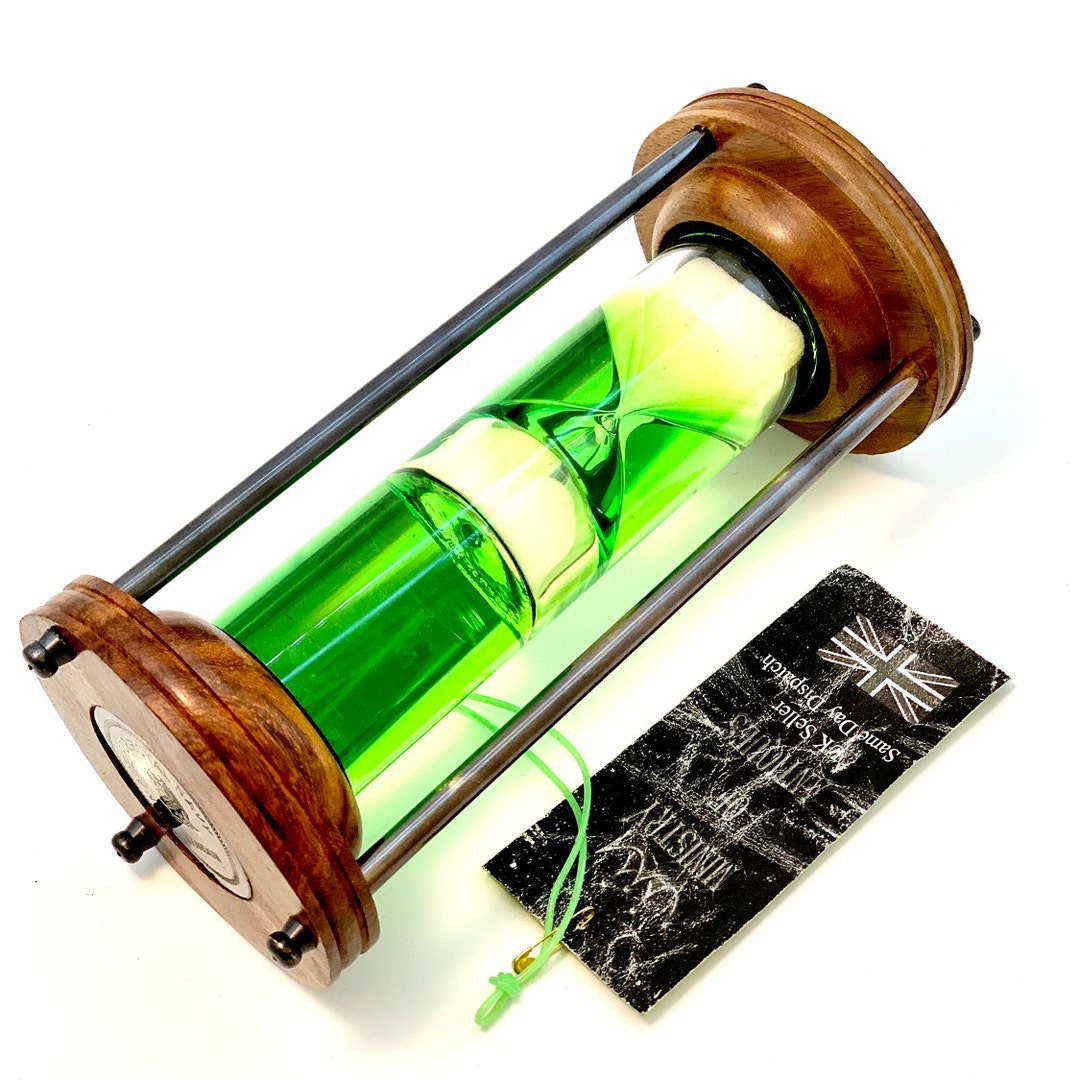 Vintage Floating Sand Timer Green Liquid Antique Solid Brass Ship ...