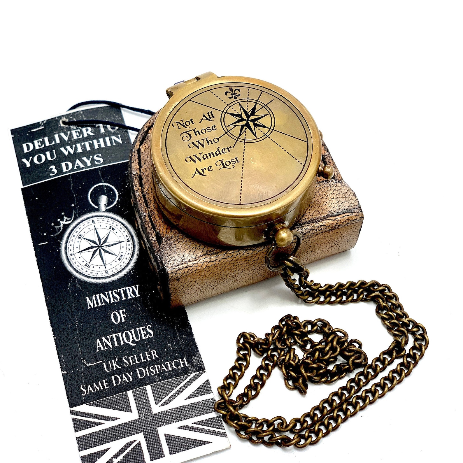 Engraved Pocket Compass Brass Nautical Compass Handmade - Etsy Ireland