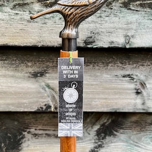 Nature-inspired Handcrafted Bird Handle Walking Stick- Elegant Sturdy ...