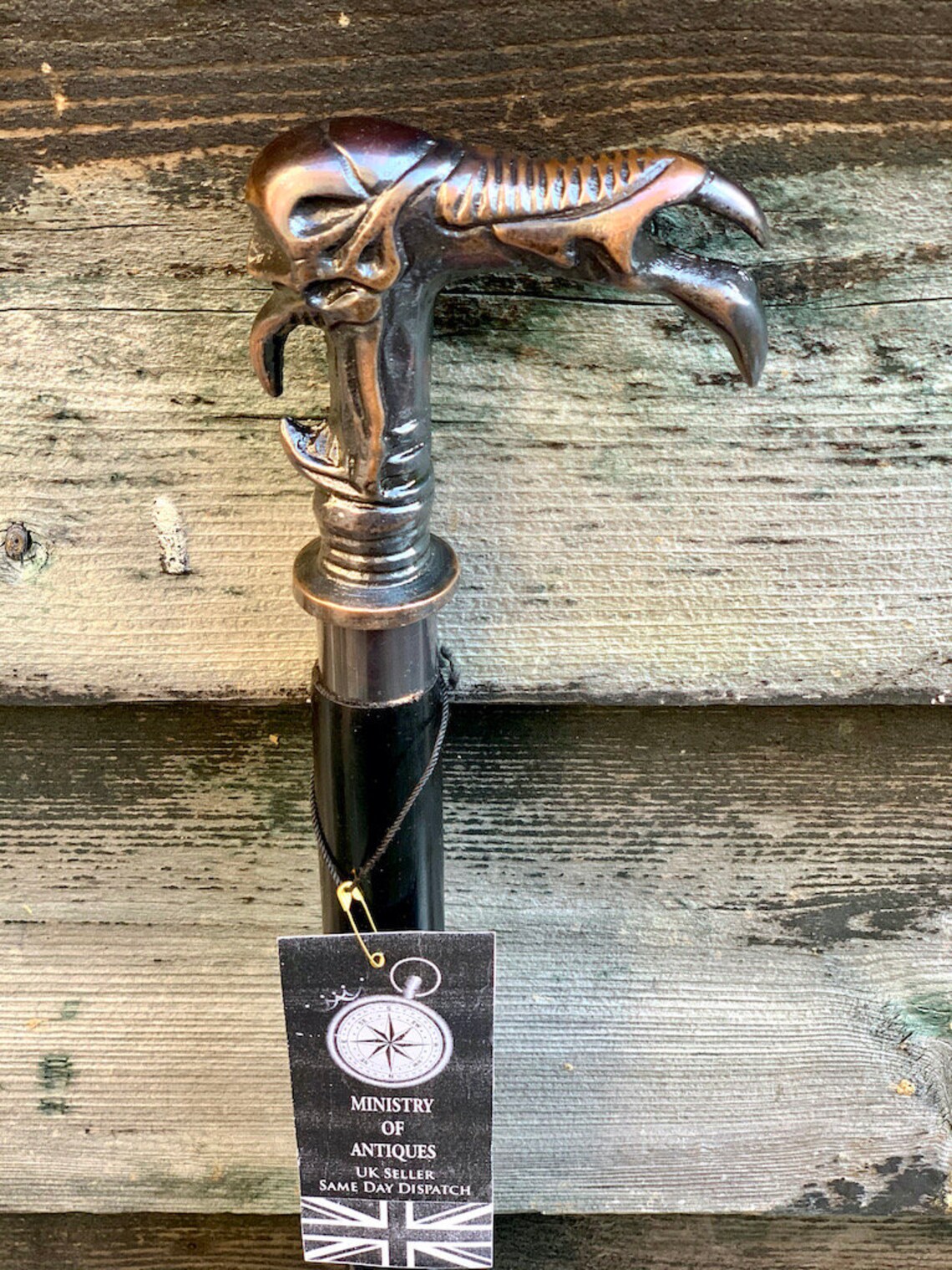 Alien Head Designer Antique Style Handle Wooden Walking Stick - Etsy