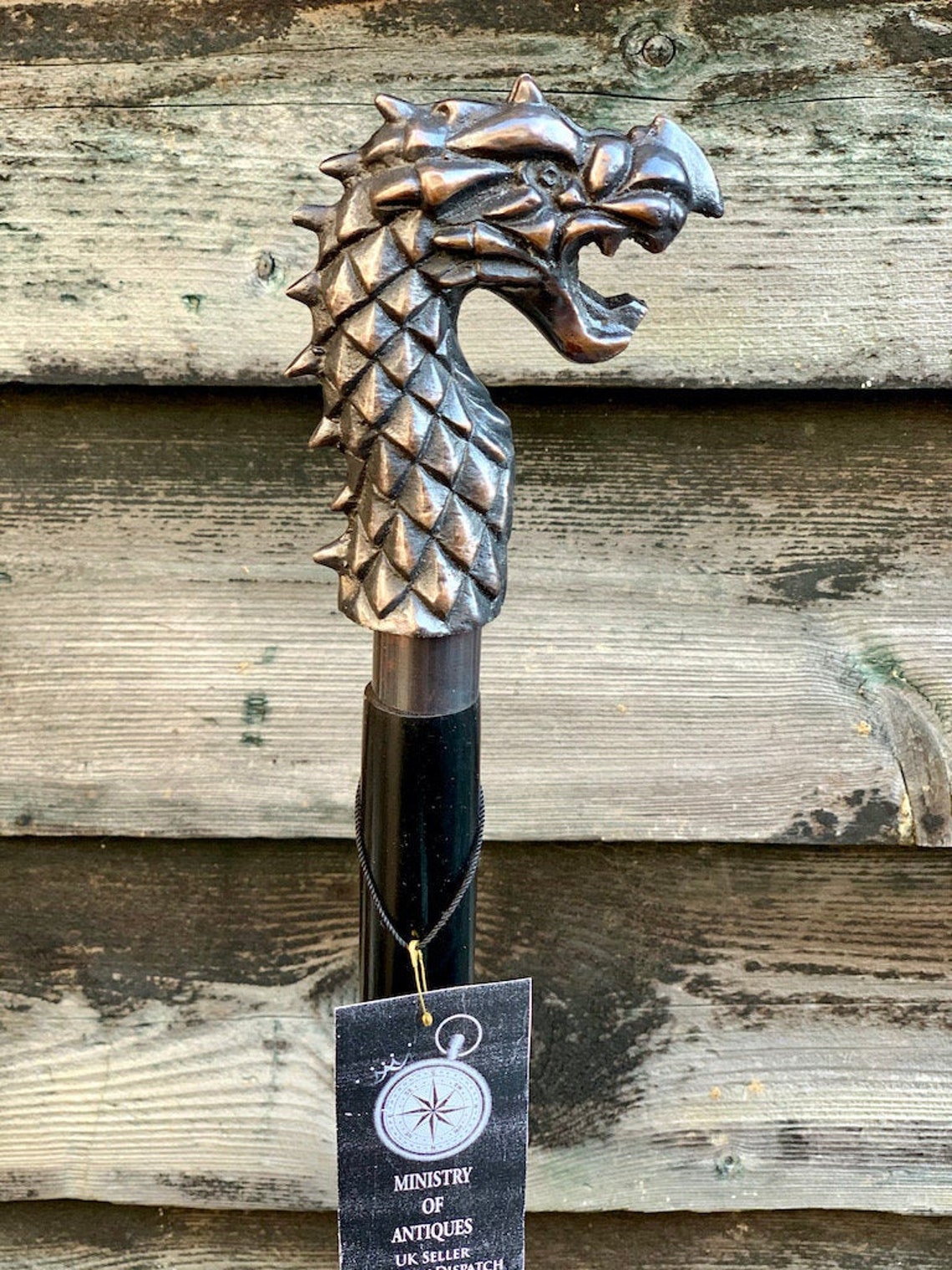 Dragon Head Designer Antique Style Handle Wooden Walking Stick - Etsy