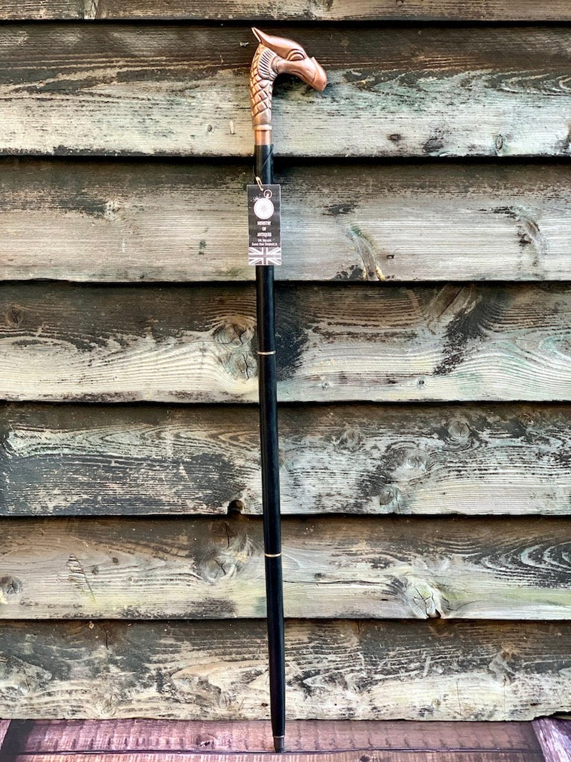 Dragon Head Designer Antique Style Handle Wooden Walking Stick | Etsy