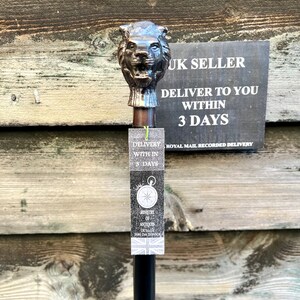 Handcrafted Lion Handle Walking Stick - Elegant and Sturdy Cane for ...
