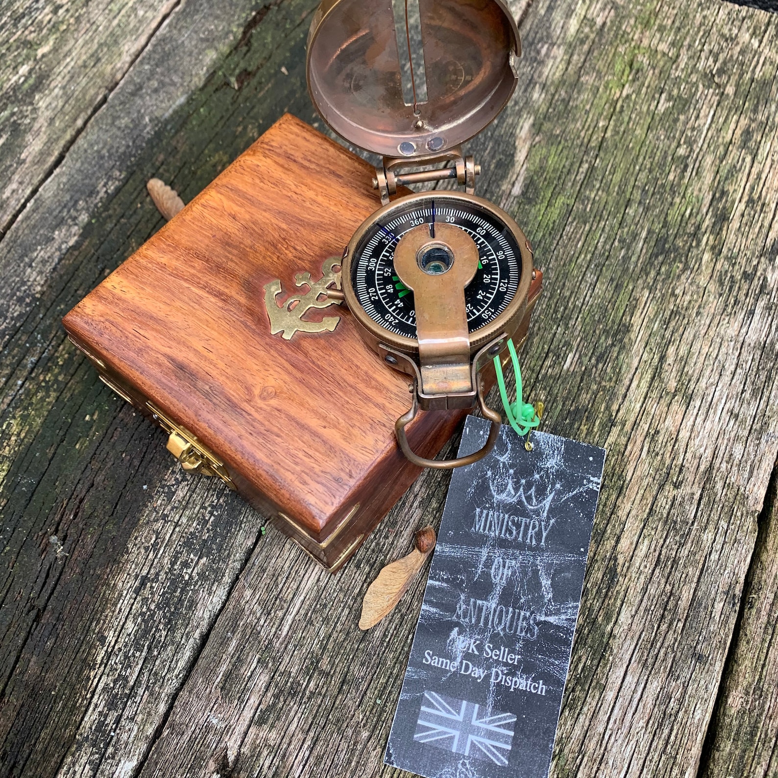 Soldiers Military Thumb Compass Vintage Brass WW2 1940 Navigation World ...