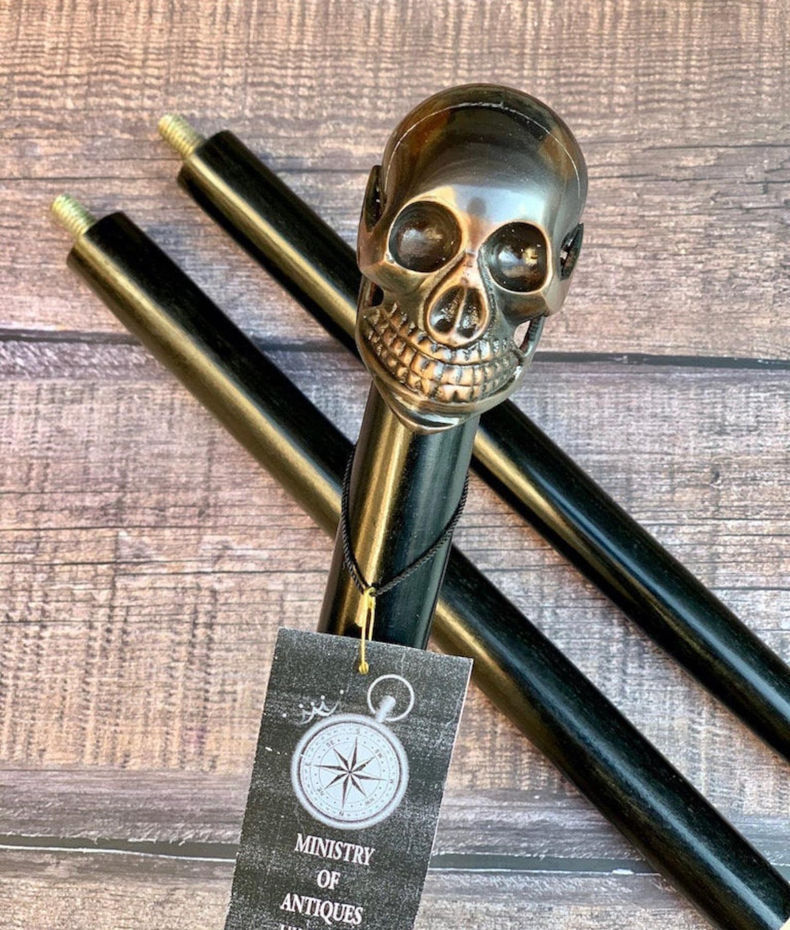 Skull Walking Cane With a Knob Handle Fashionable Walking | Etsy UK