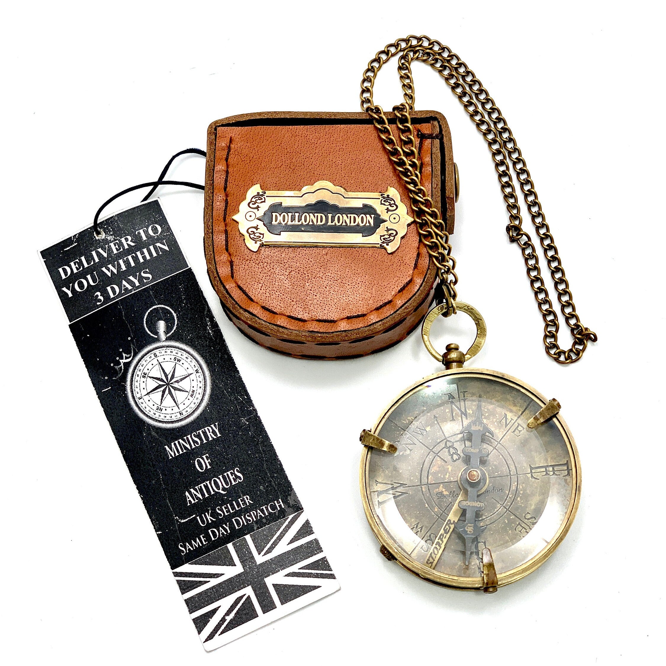 Personalized Compass, Pocket Compass, Brass Compass, Gift for Dad ...