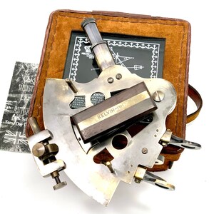 Sextant With Genuine Leather Box Nautical Navigation Collection ...