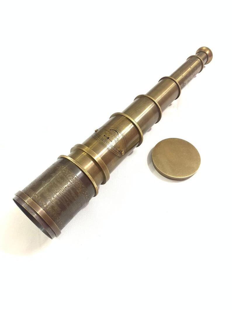 Vintage Brass Telescope Antique 20 Inch Hand Extending Naval | Etsy