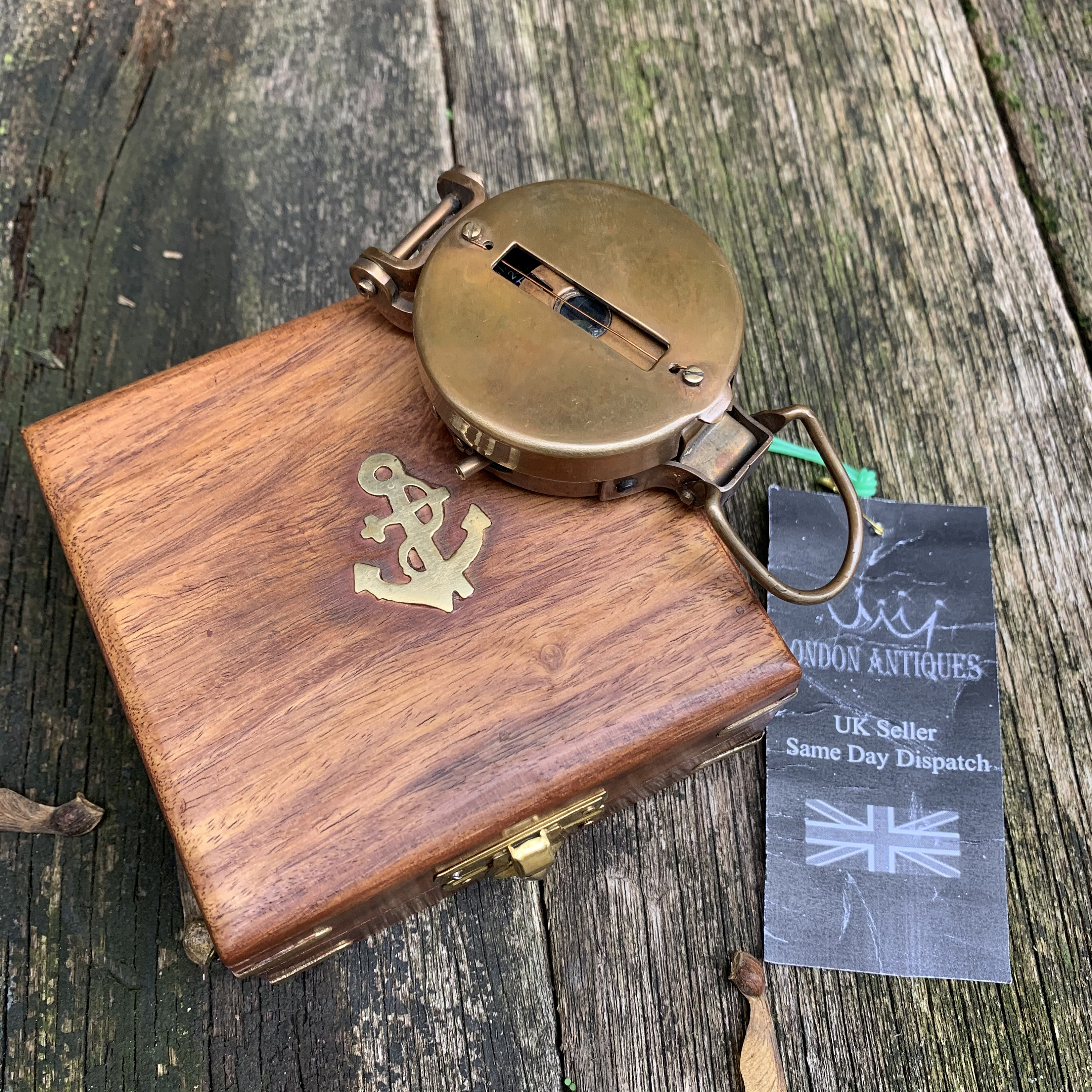 Soldiers Military Thumb Compass Vintage Brass WW2 1940 Navigation World ...