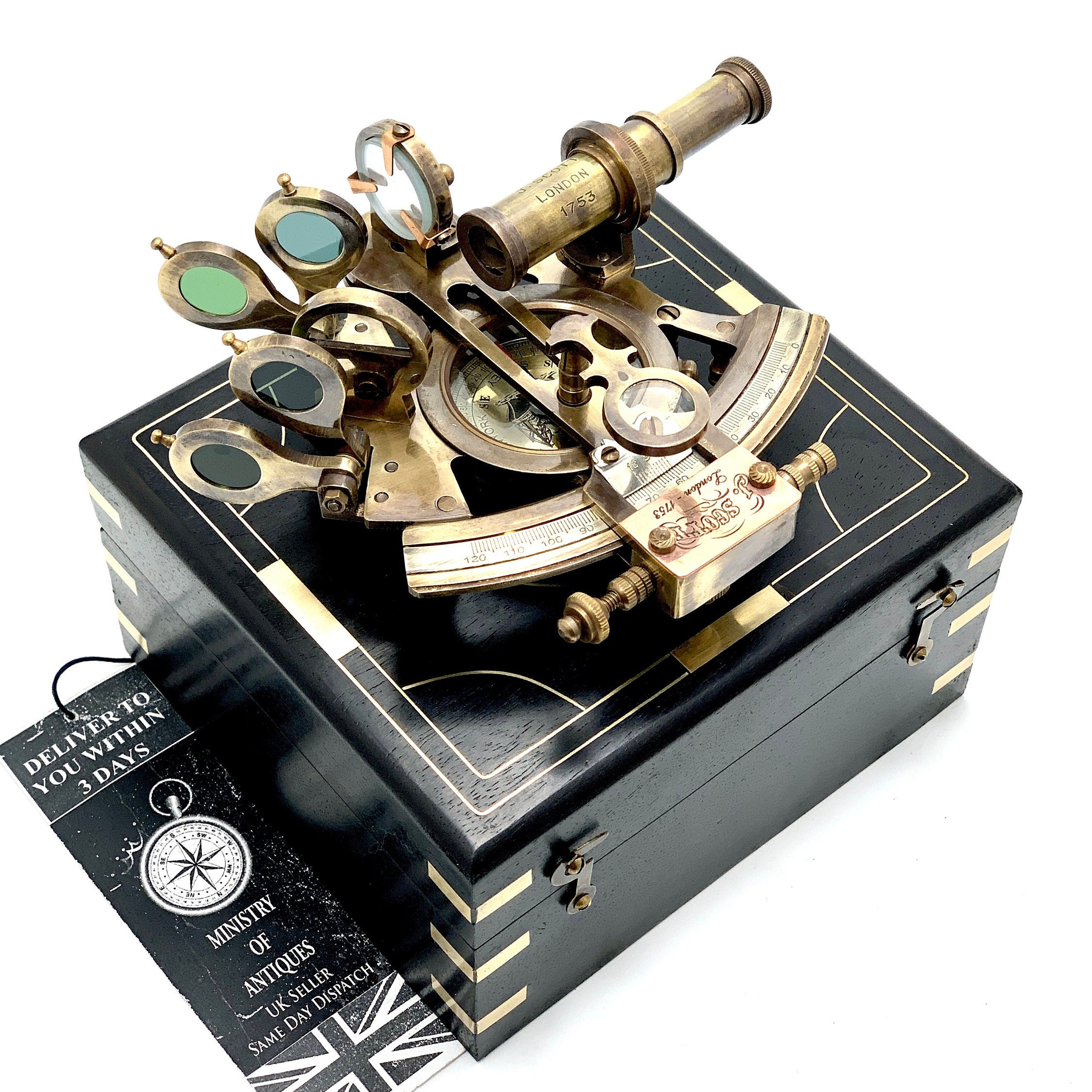 Antique Maritime Nautical Compass Sextant Vintage Marine | Etsy