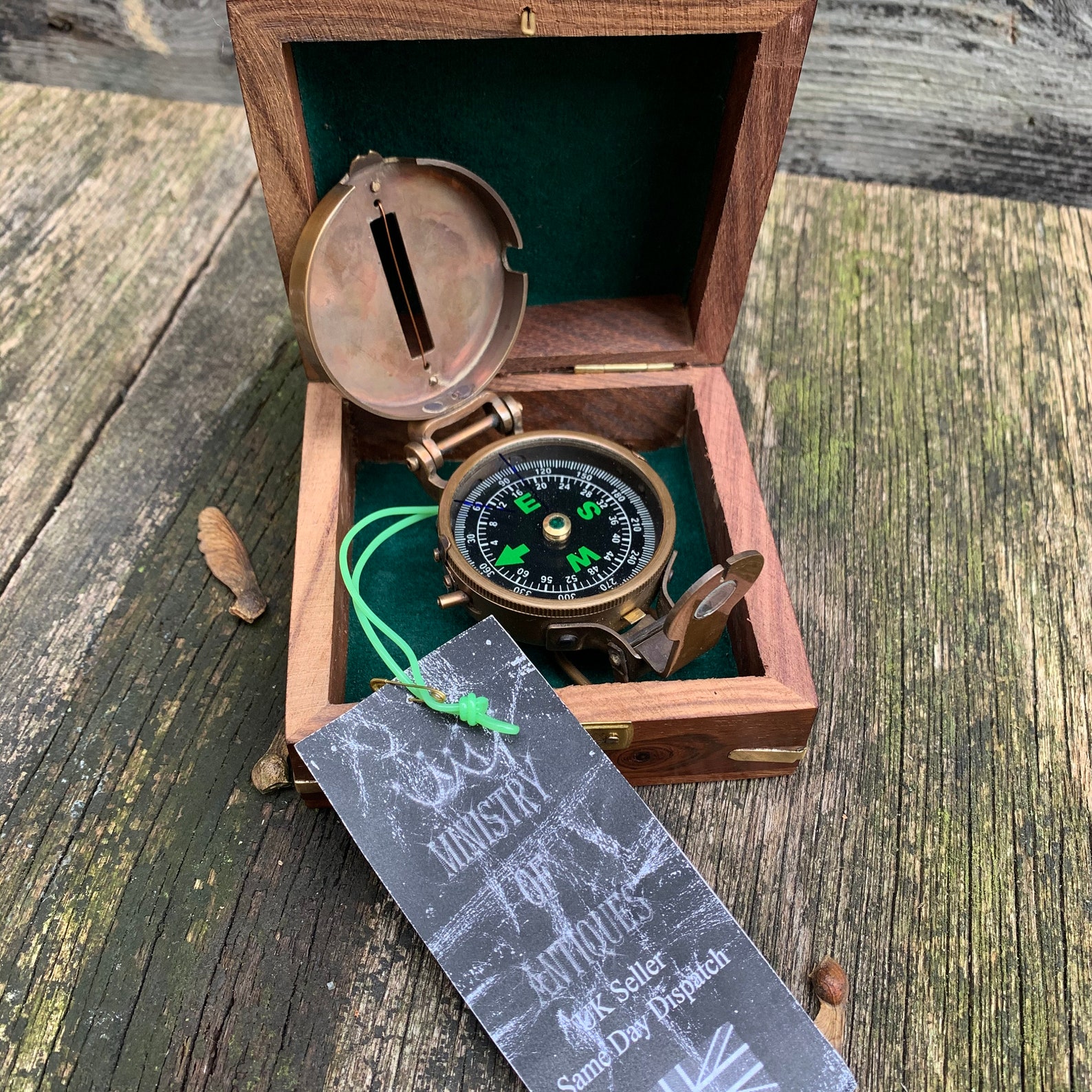 Soldiers Military Thumb Compass Vintage Brass WW2 1940 Navigation World ...