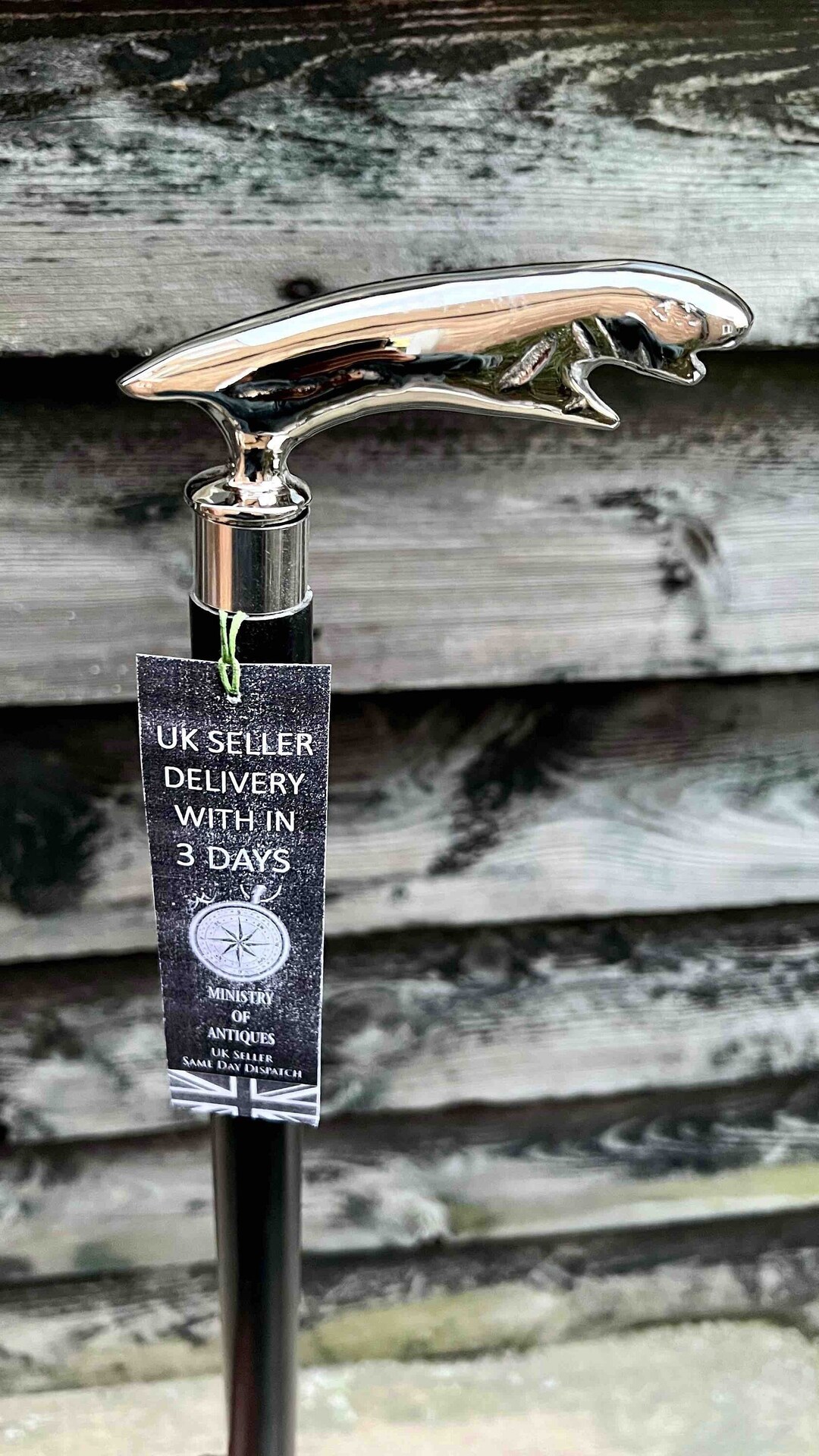 Make a Bold Statement With Our Silver Leaping Jaguar Handled Foldable ...