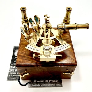 Antique Brass Sextant - Personalised Navigational Tool for Astronomy ...