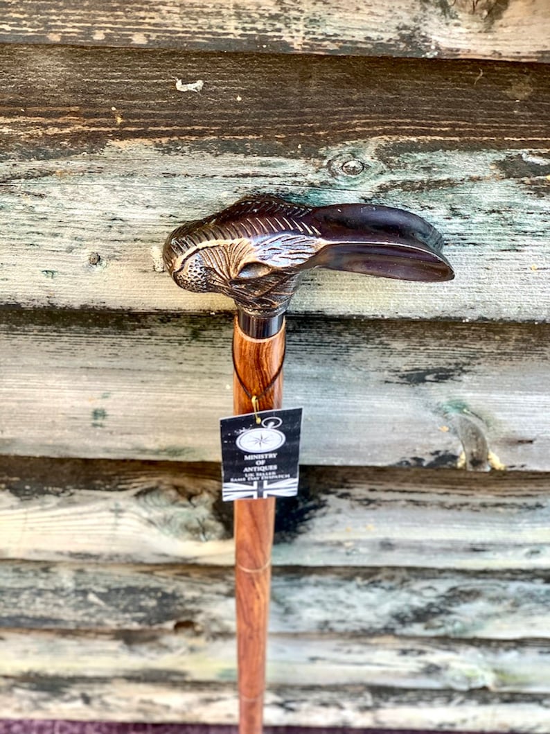 Rabbit Head Designer Antique Style Handle Wooden Walking Stick - Etsy UK