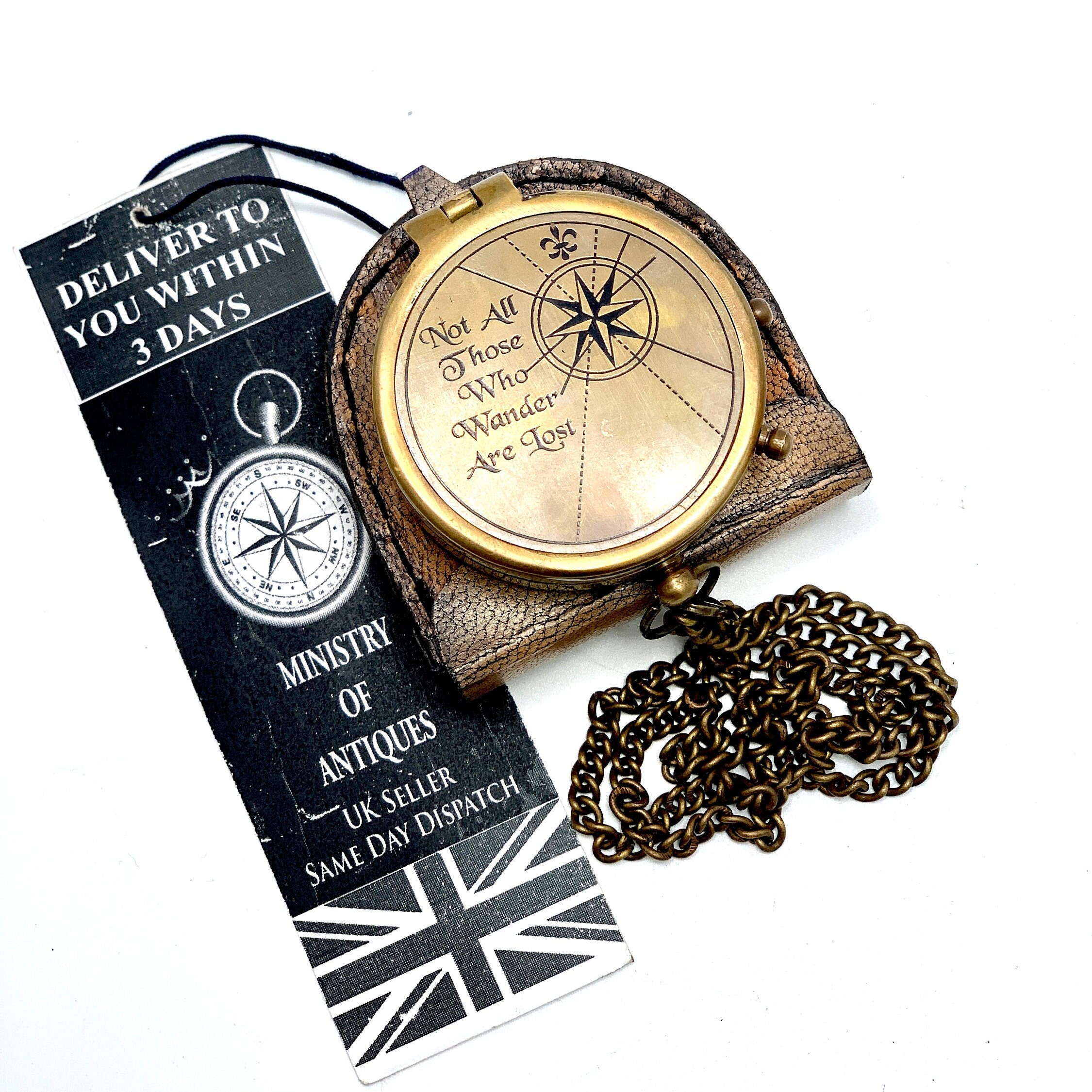 Engraved Pocket Compass Brass Nautical Compass Handmade - Etsy Ireland