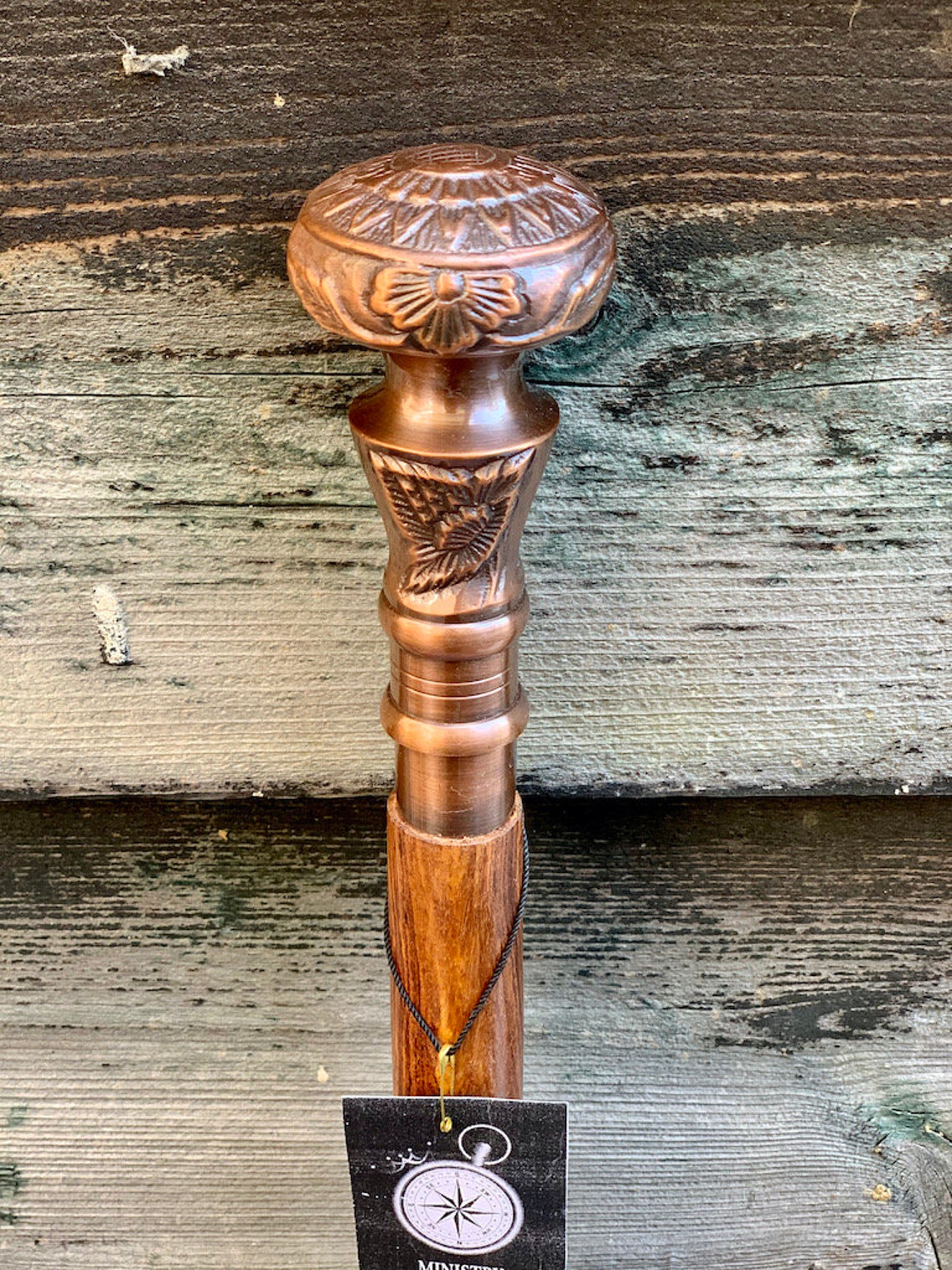 Antique Design Flower Handle Solid Brass Stylish Hard Wood - Etsy