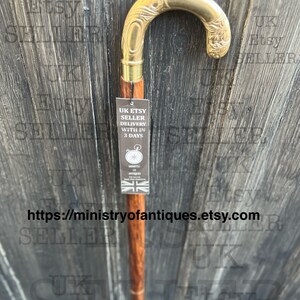 Derby Curved Handle Wooden Walking Cane Stick Polished Foldable ...