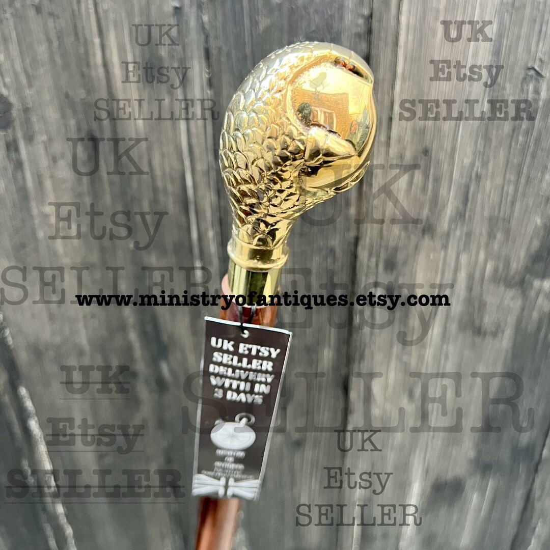 Dragon Fist Handle Wooden Walking Cane Stick Foldable Handcrafted ...