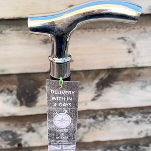 Classic Foldable Black Wooden Walking Stick With Silver Derby Handle ...