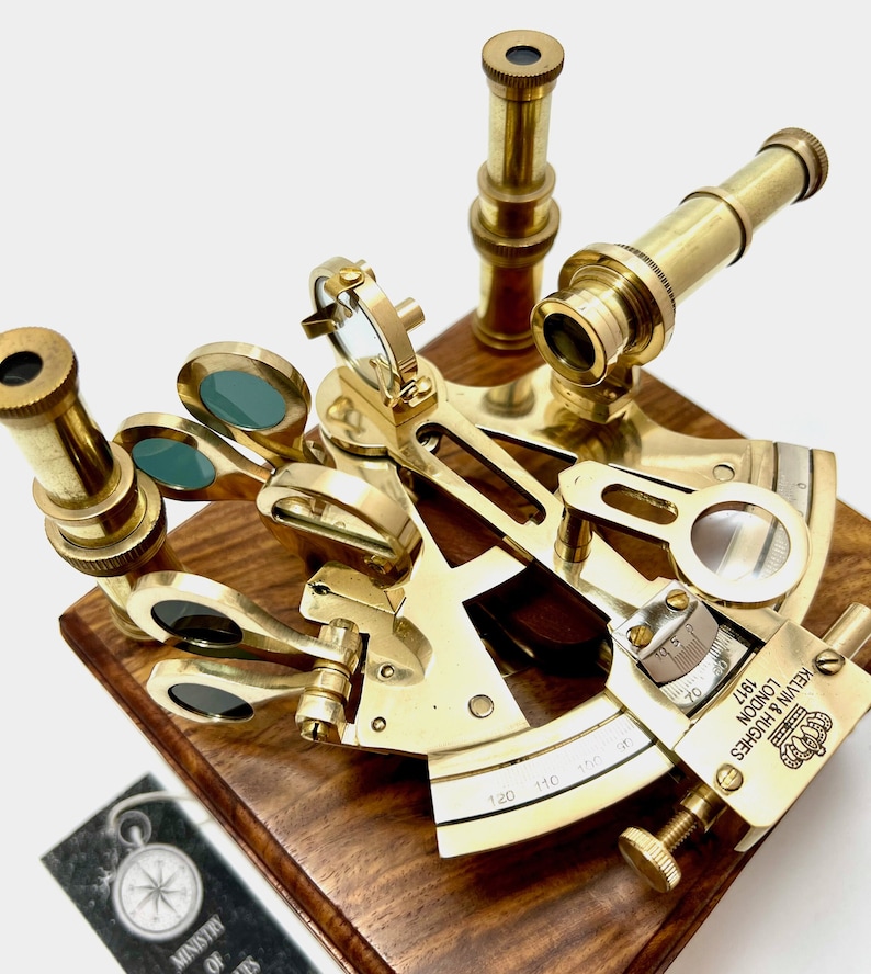 Antique Brass Sextant - Personalised Navigational Tool for Astronomy ...