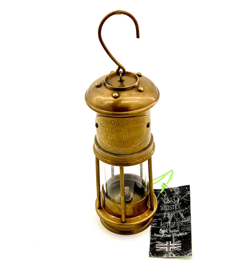 Antique Brass Mining Oil Lamp Nautical Coal Oil Lamp Home | Etsy