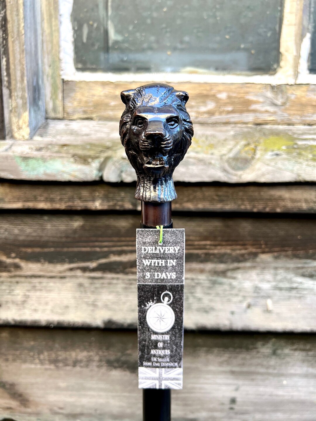 Handcrafted Lion Handle Walking Stick - Elegant and Sturdy Cane for ...